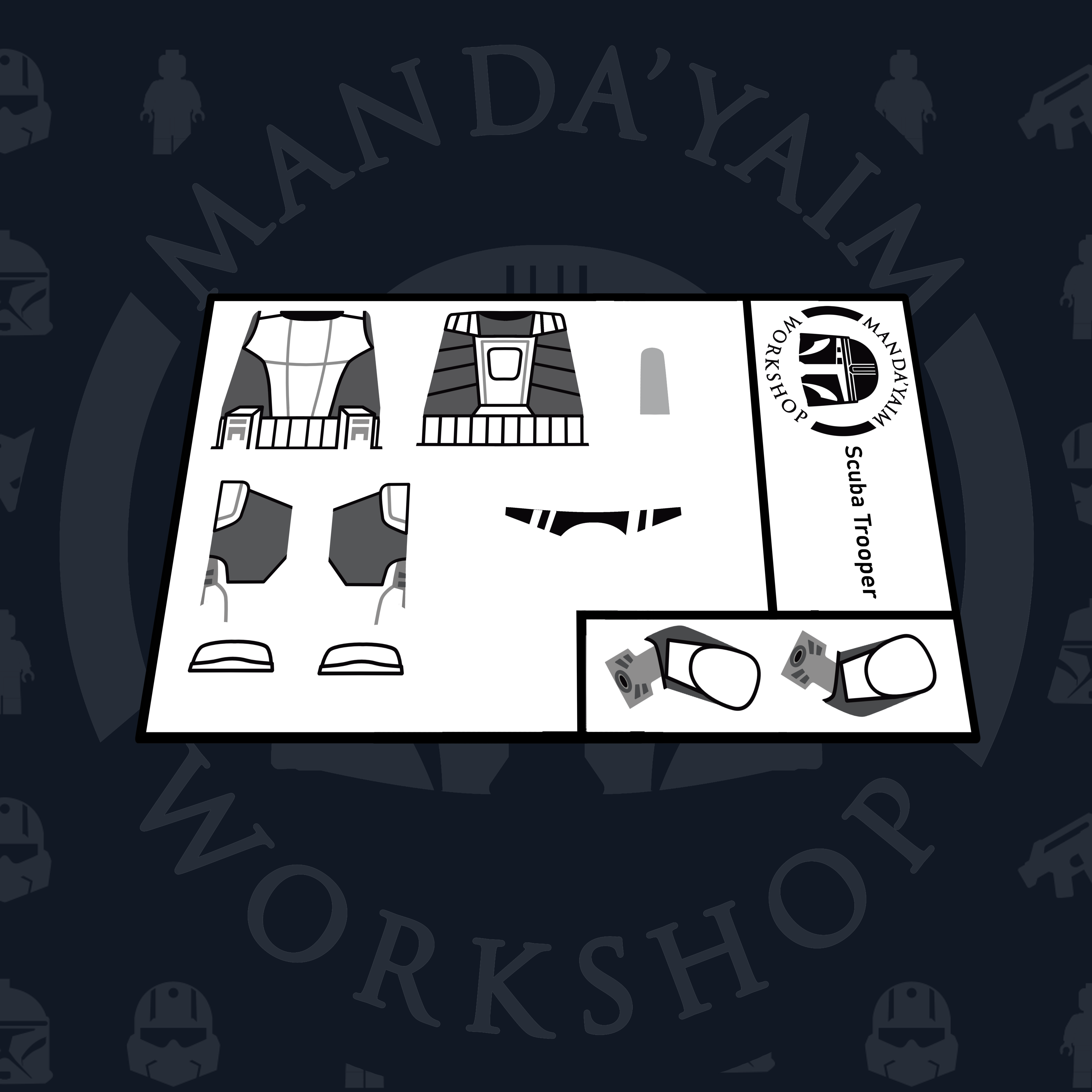 Scuba Trooper decal – Manda'yaim Workshop