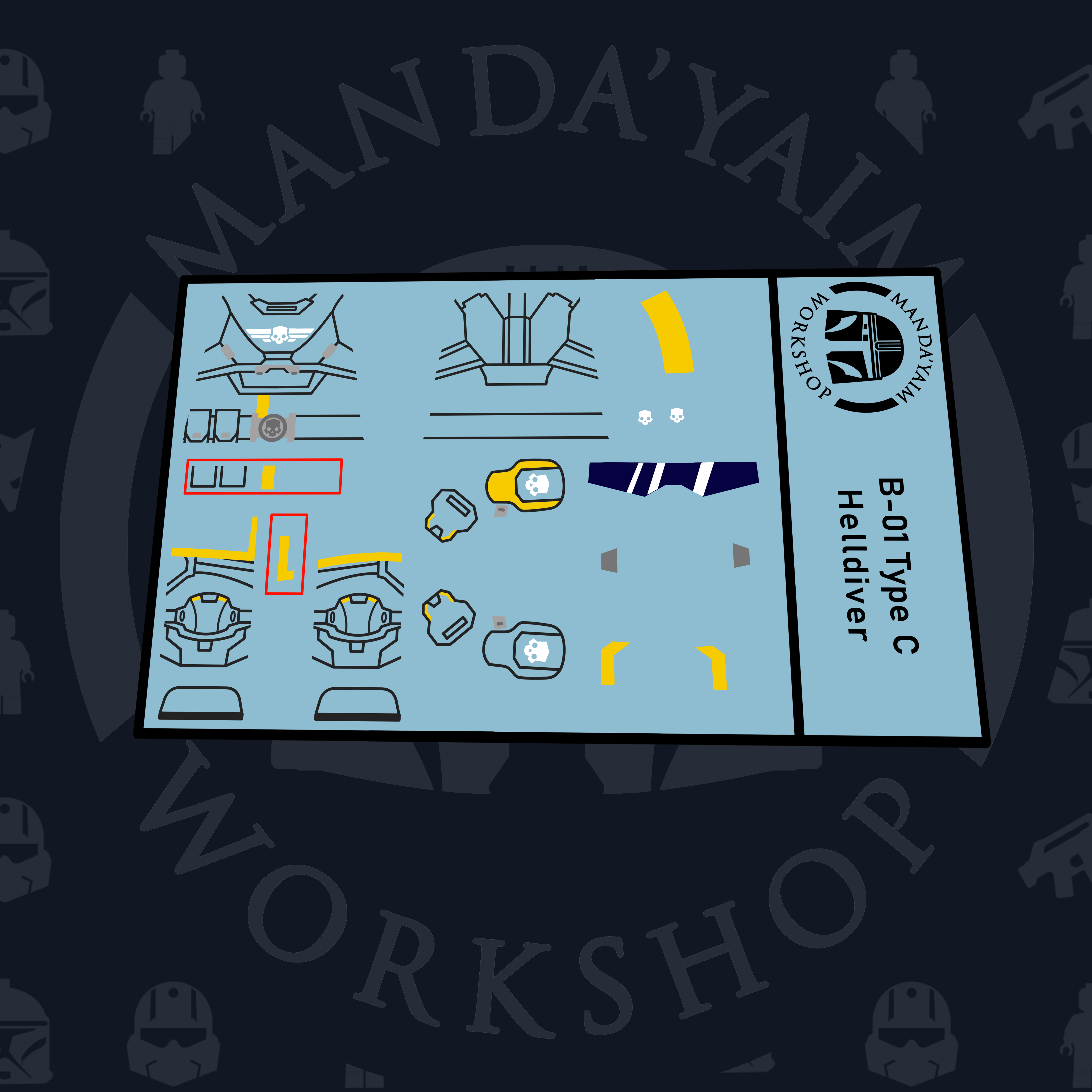 Helldiver B-01 Type C decal – Manda'yaim Workshop