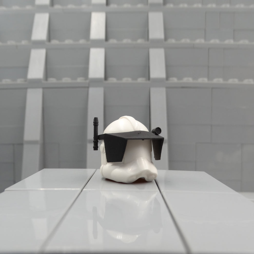 Clone Visor Phase 2 with antenna and flashlight – Manda'yaim Workshop